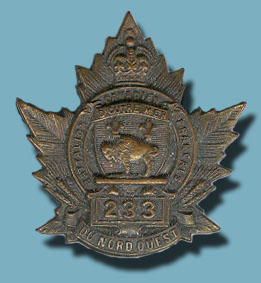 French-Canadian Battalions of the CEF - 233rd Battalion - French ...